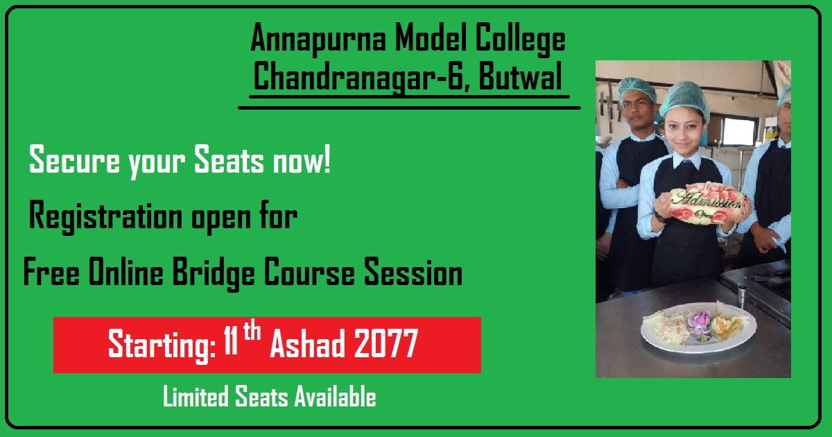 Annapurna Secondary School | Free Bridge Course Registration - Annapura ...